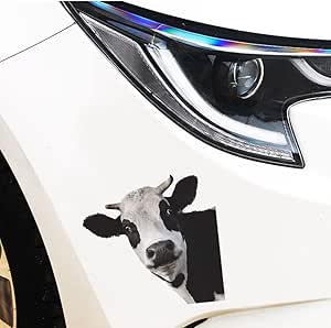 Amazon.com - 4Pcs Car Window Clings Cow 3D Car Crack Decals Animal Cow ...