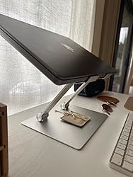 Amazon.com: Amazon Basics Ergonomic and Foldable Laptop Stand for Desk ...