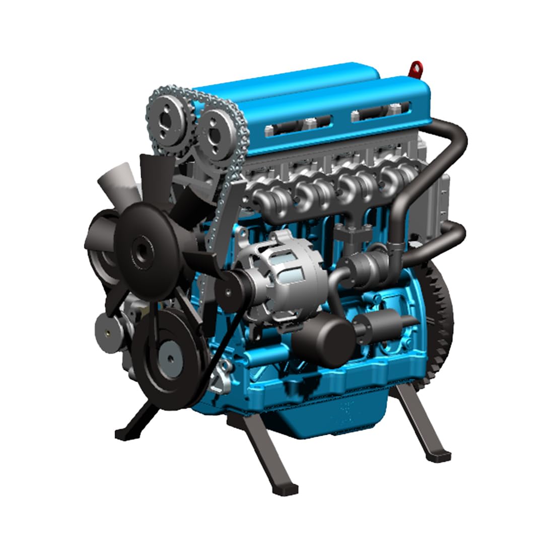 Amazon.com: KAROYD L4 Engine Model, 3D Metal Turbocharged Inline-Four ...