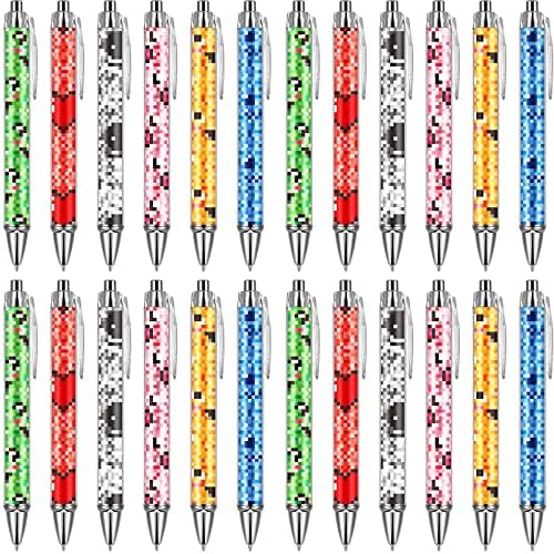Amazon.com: Fuutreo 24 Pcs Pixel Pens Pixelated Mining Pixelated Miner ...