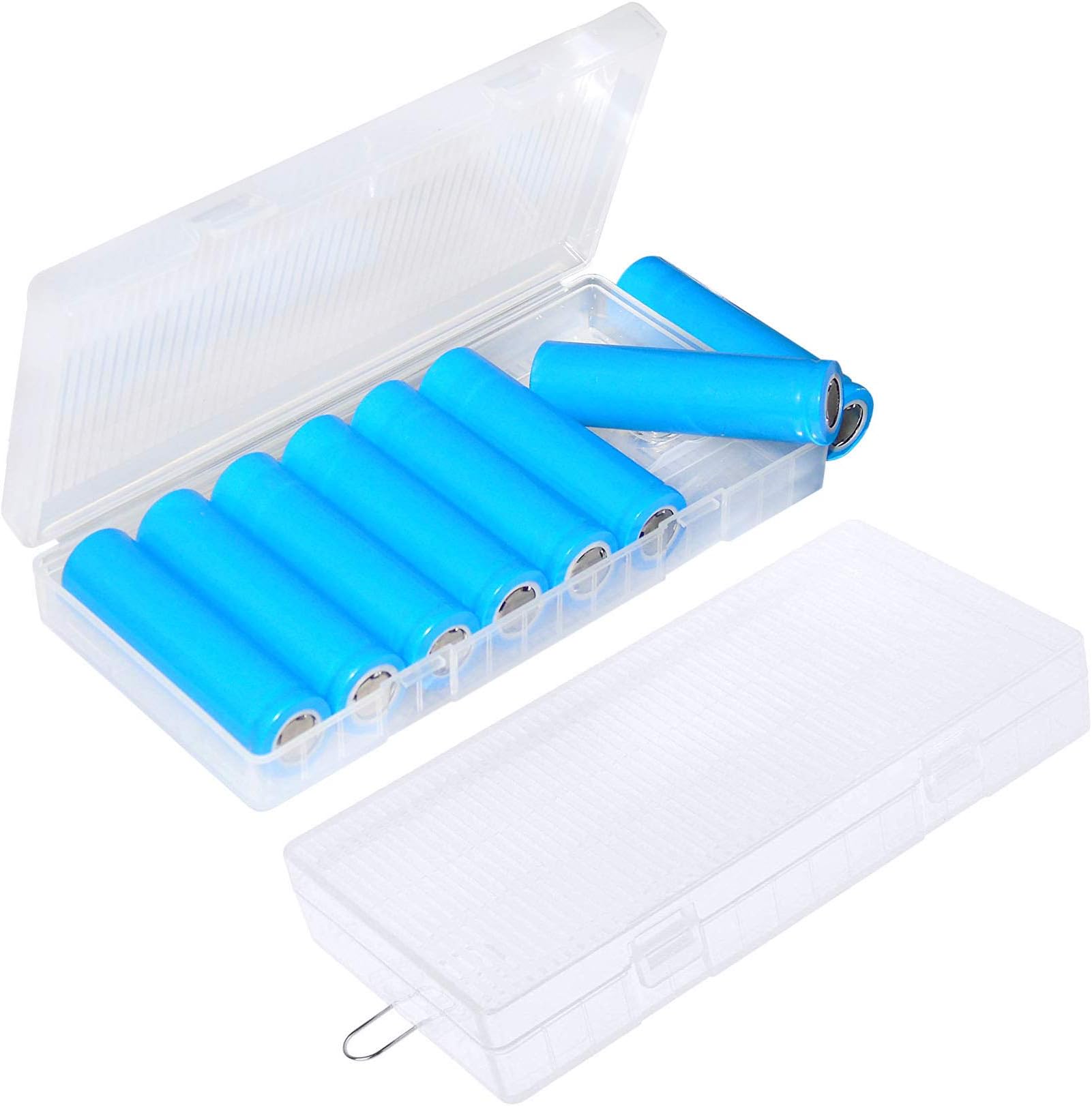 Amazon.com: Onwon 2 Pack 8 Cell 18650 Plastic Battery Storage Case with ...