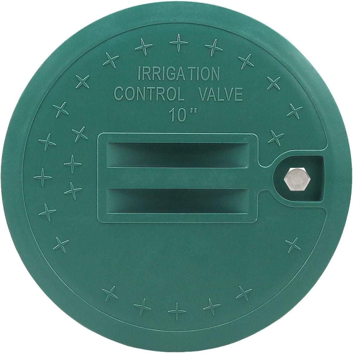 Amazon.com : Dura Plastic Products 10" Round Valve Box Black Box-Green ...