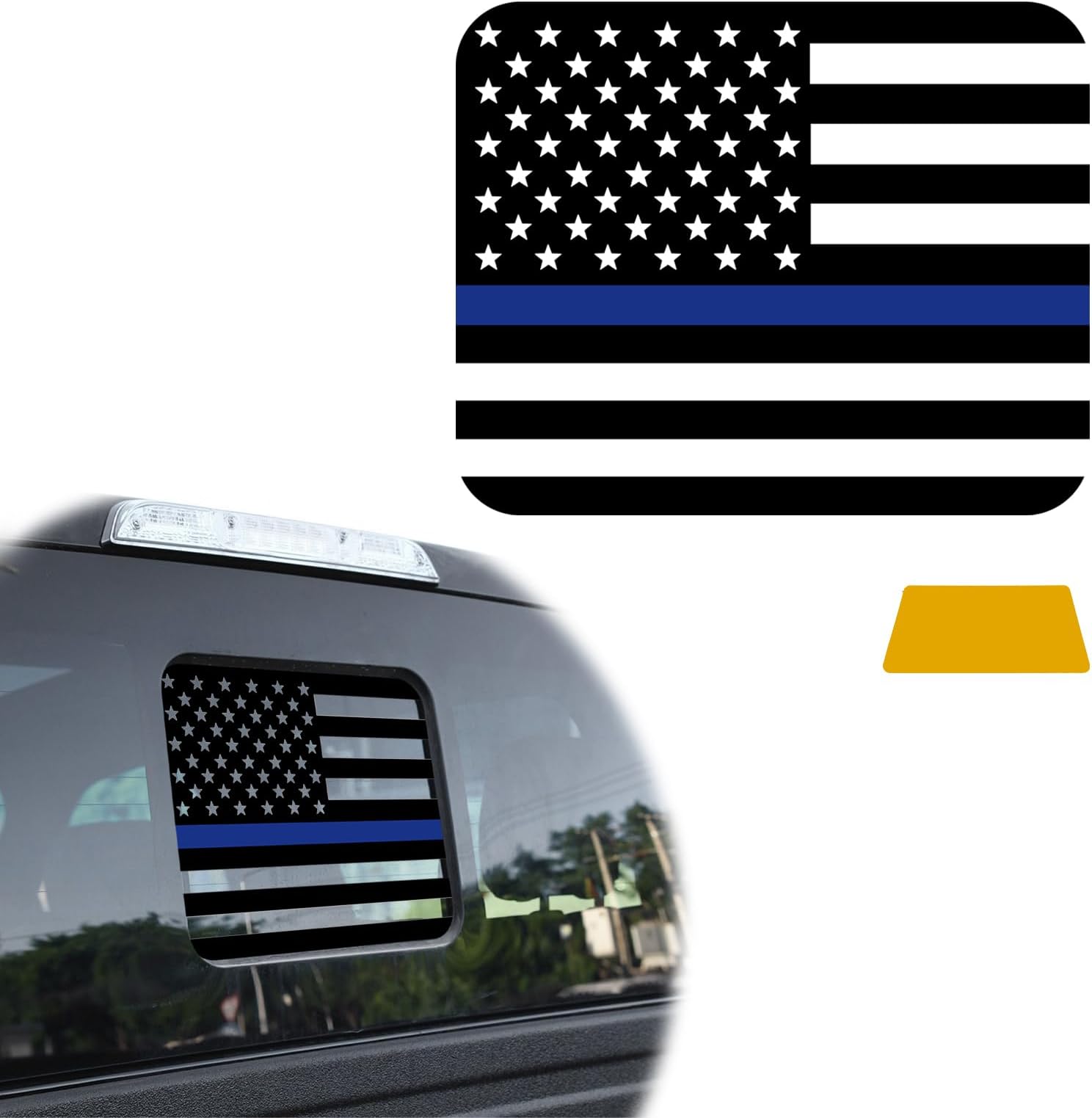 Amazon.com: Back Sliding Window American US Flag Vinyl Decal, Auto ...