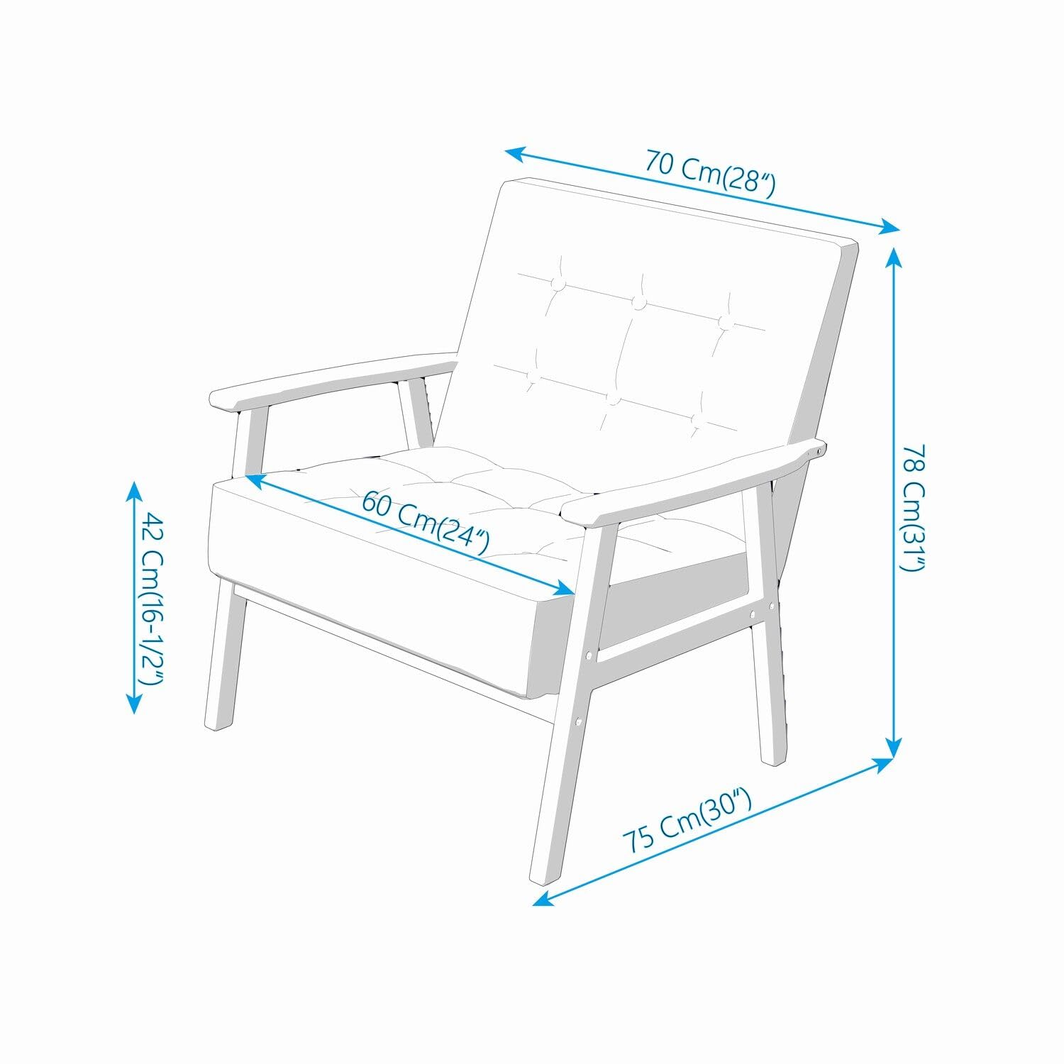 Snapklik.com : Reception Retro Accent Chair Beech Wood Frame Armchair ...