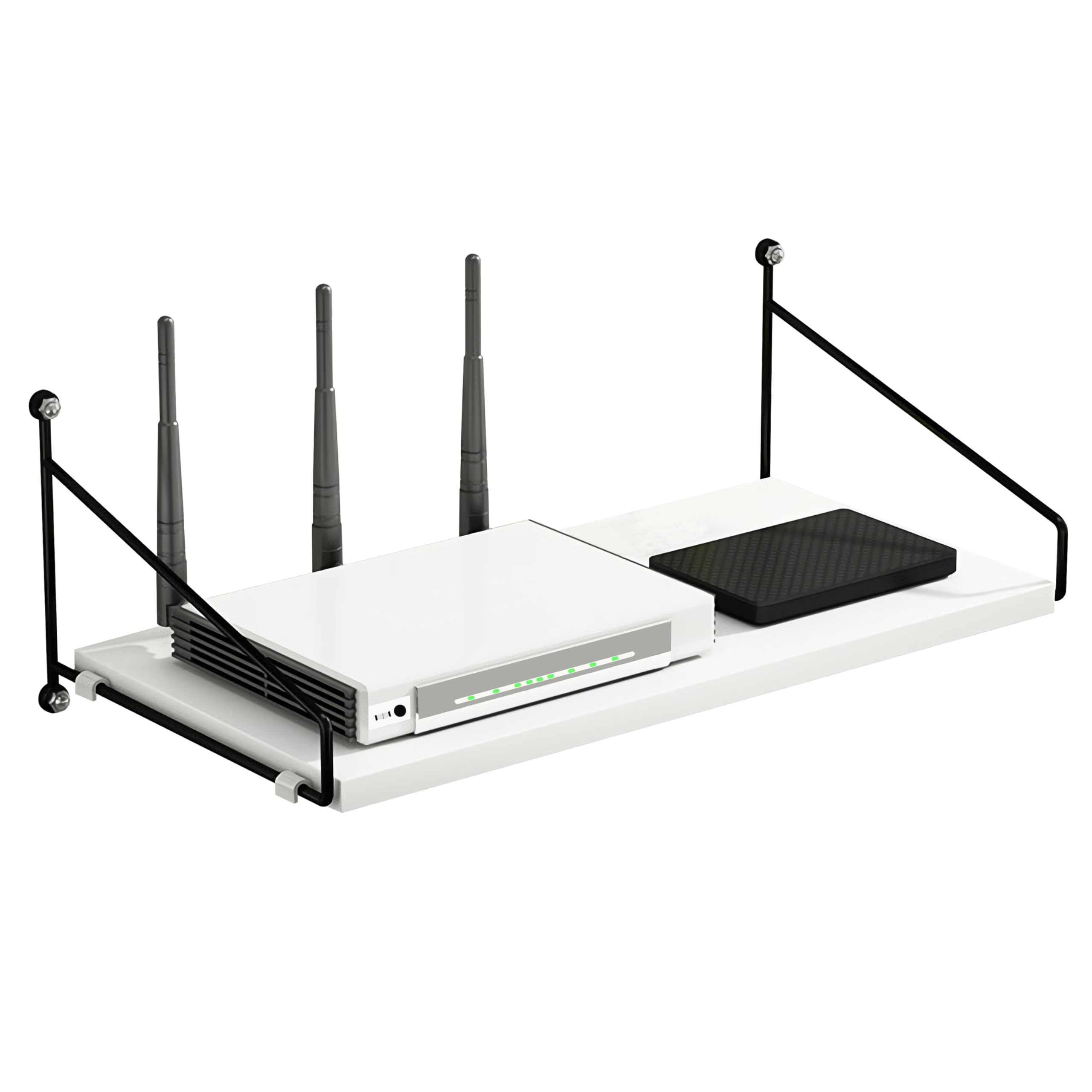 Amazon.com: Wisfame White Floating Shelves for Projector, Modem, Router ...