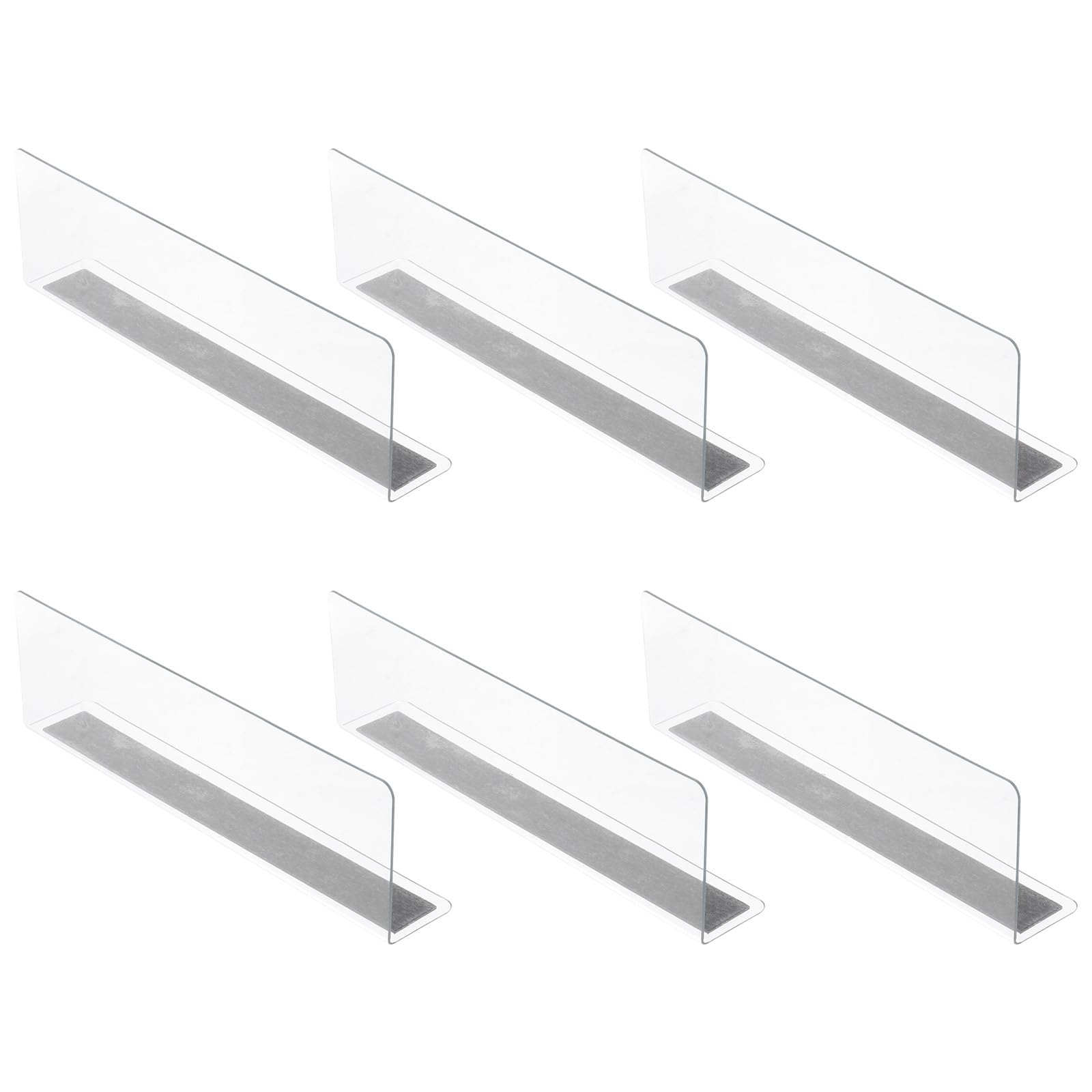 ULTECHNOVO 6Pcs Clear Shelf Divider Baffle, Closet Plastic Separator ...