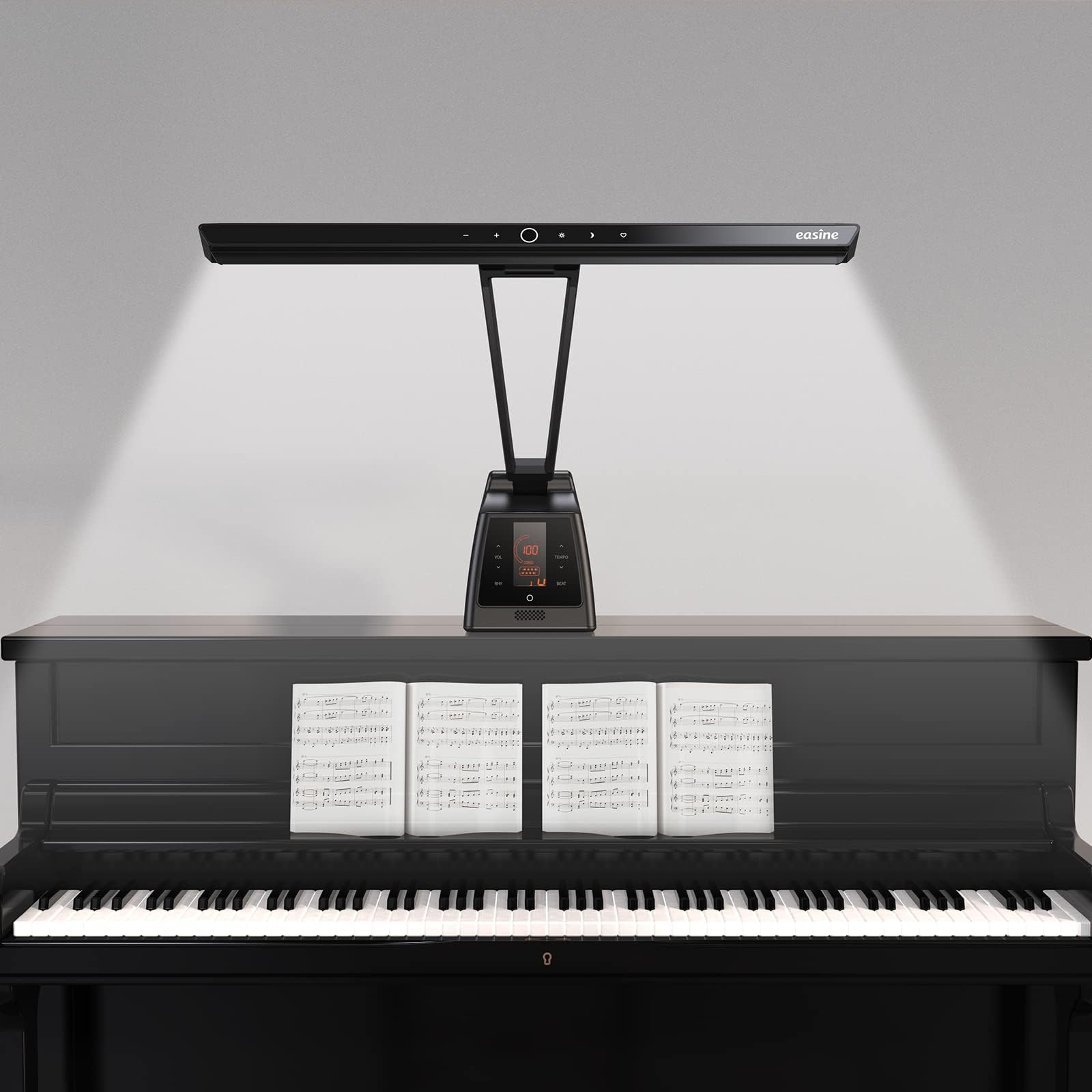 Cocoweb Adjustable LED Grand Piano Desk Lamp in Black with Brass ...