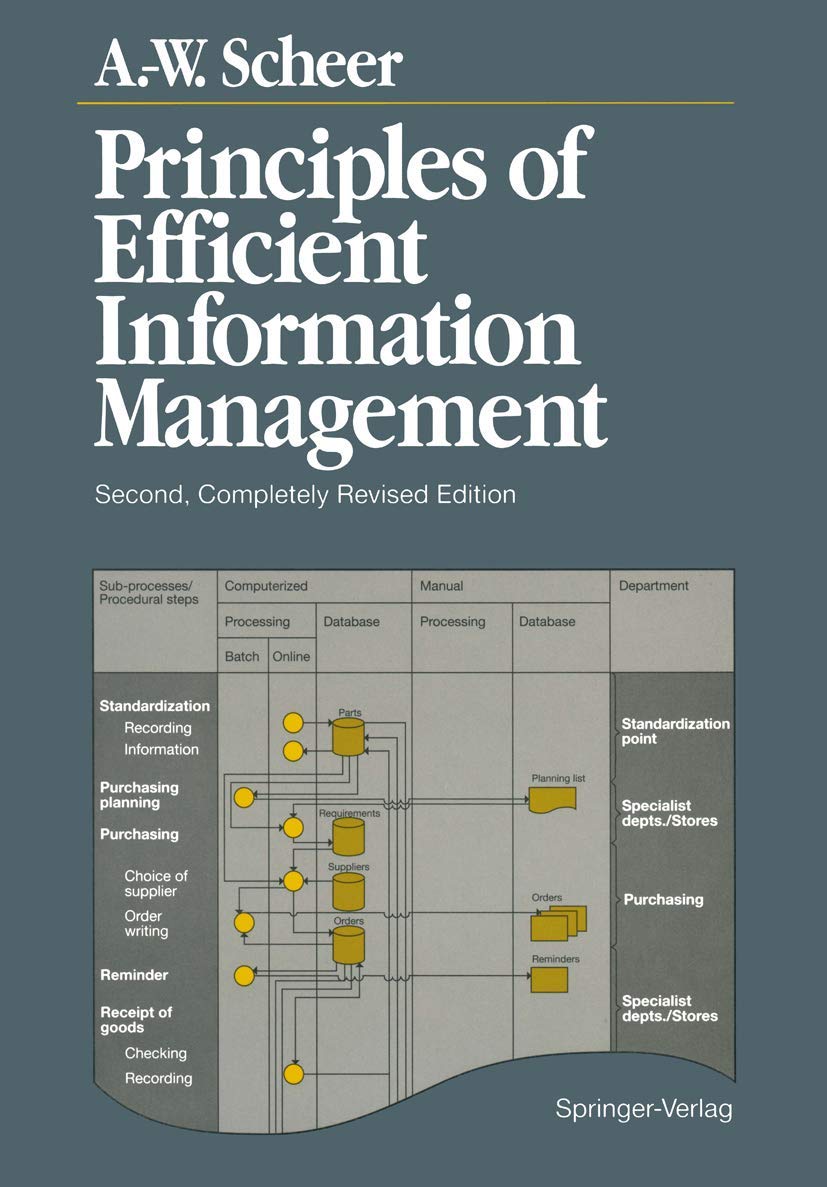 Principles of Efficient Information Management: Scheer, August-Wilhelm ...