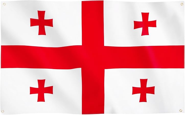 Runesol Georgia Flag, 91x152cm, 3ft x 5ft, 4 Grommets, Eyelet In Every ...