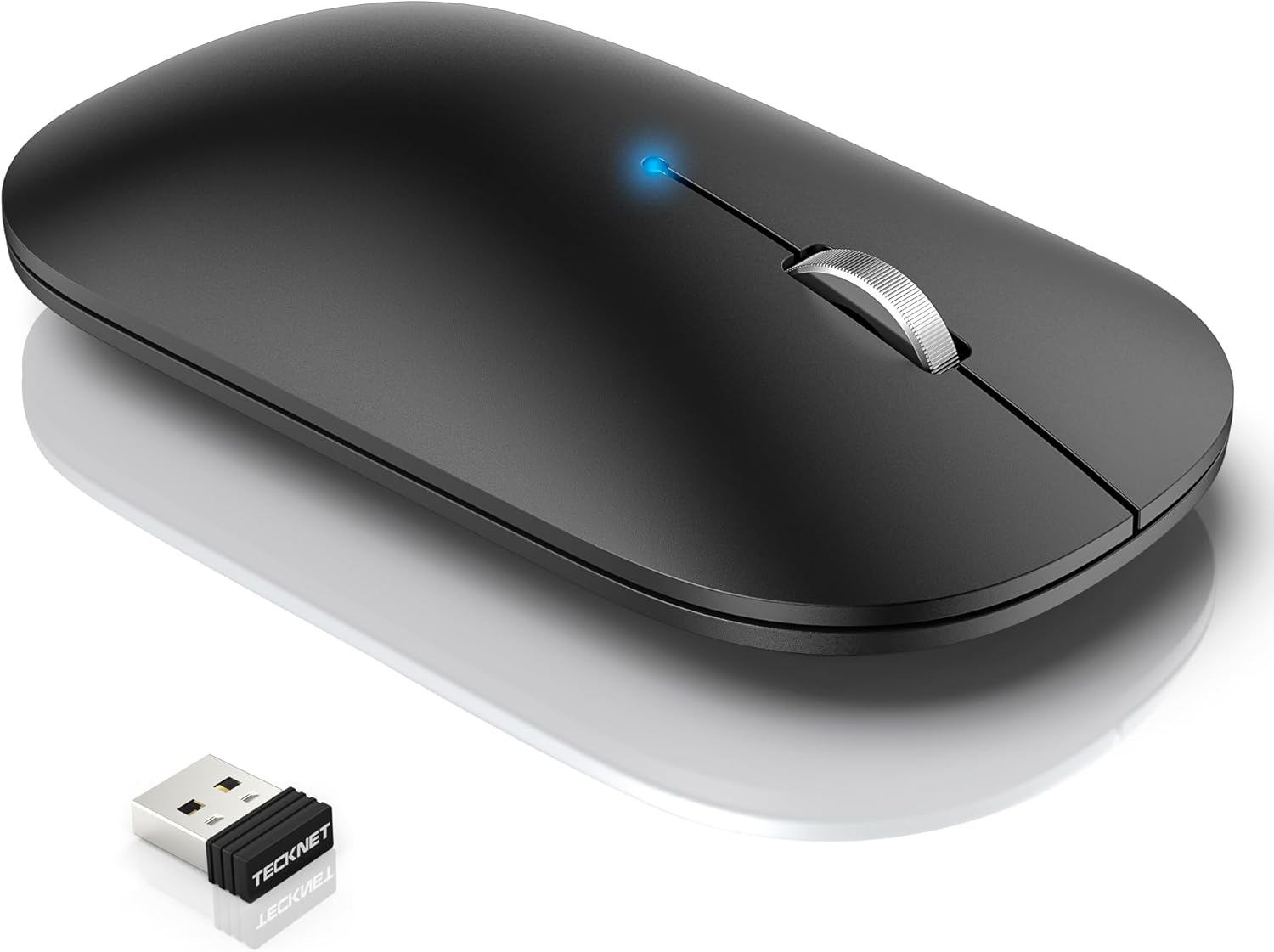 Amazon.com: TECKNET Wireless Mouse,BT5.0/3.0 2.4GHz Silent Computer ...