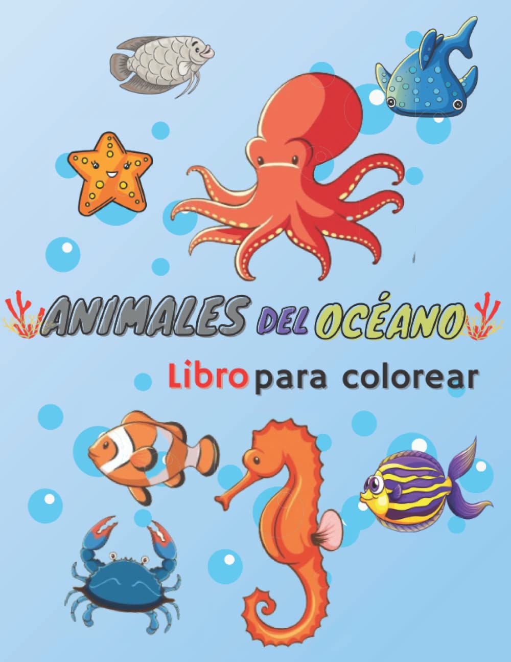 Animales Del Oceano Libro Para Colorear Para Los Ninos Con | Desertcart ...
