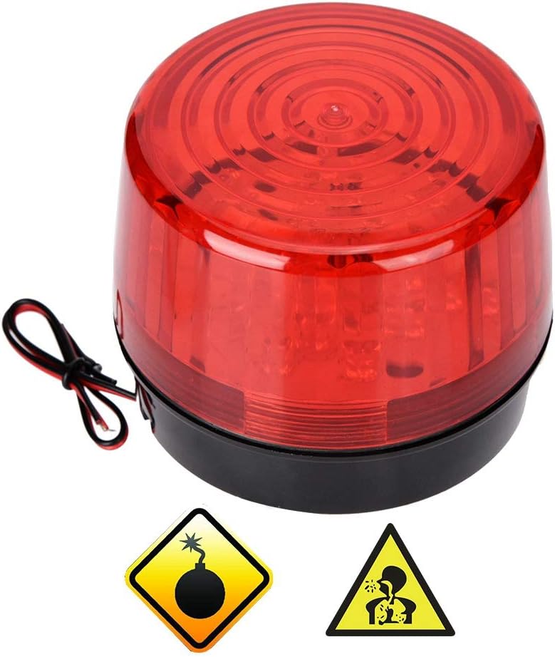 Akozon Warning Light 1pc Red LED Emergency Warning Lighting Bulb ...