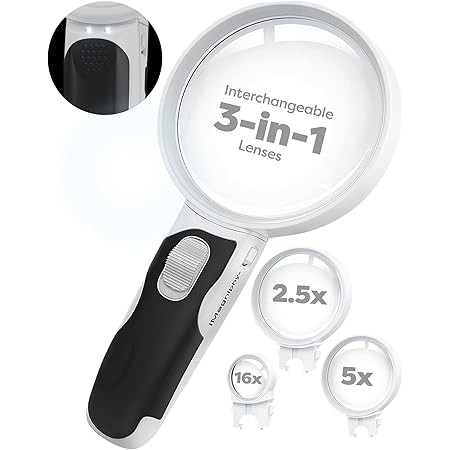 Real Glass Magnifying Glass Hand Lens - Reading Magnifier for Books ...