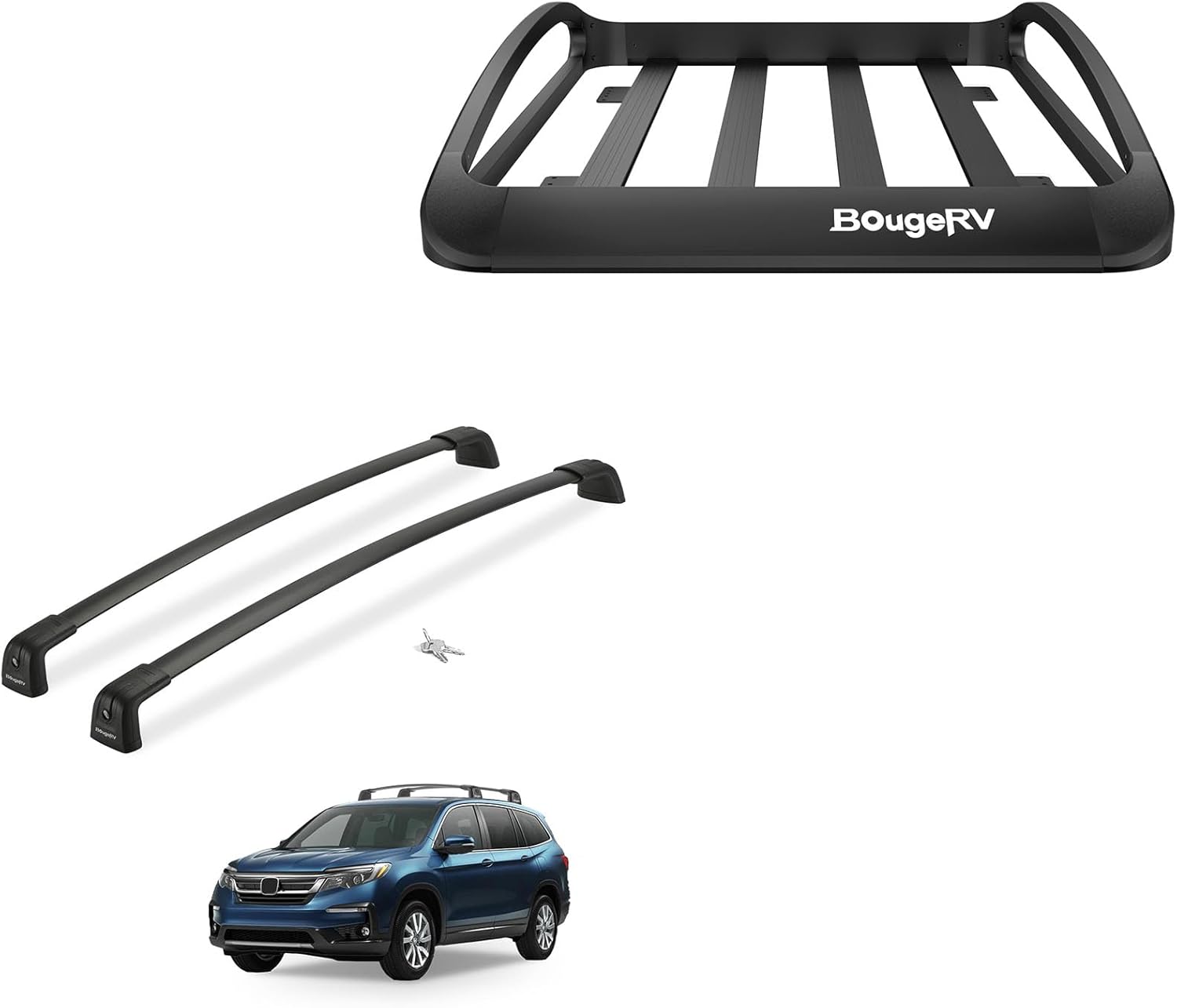 Amazon.com: BougeRV Roof Rack Cross Bars Compatible with Honda Pilot ...