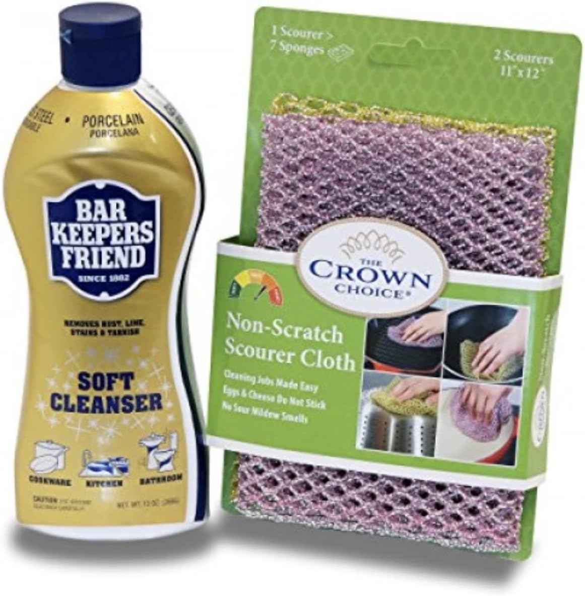 Amazon.com: Bar Keepers Friend Cleanser (26 oz) and Non Scratch ...