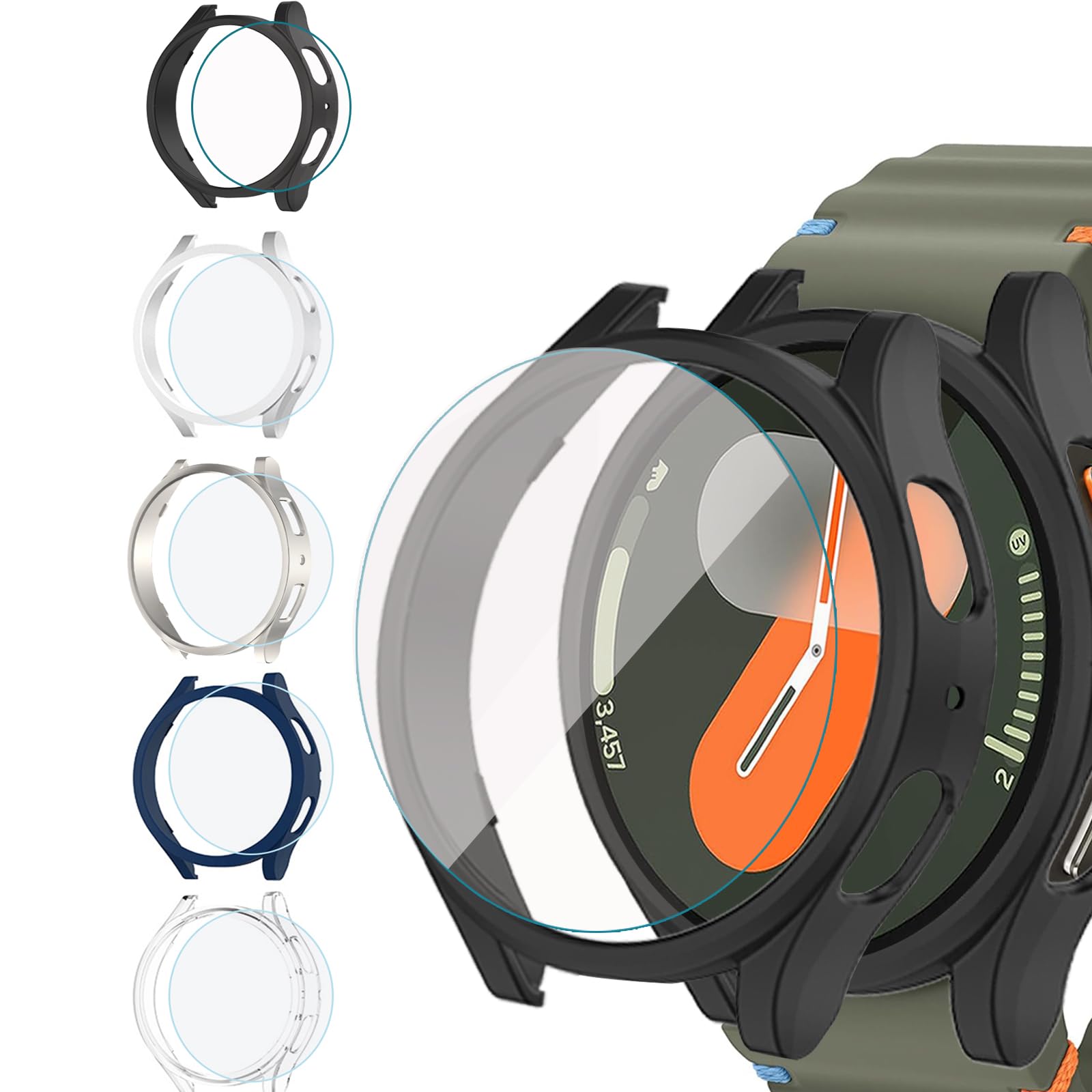 Amazon.com: Yitkor 5 Pack Case for Samsung Galaxy Watch 7 Screen ...