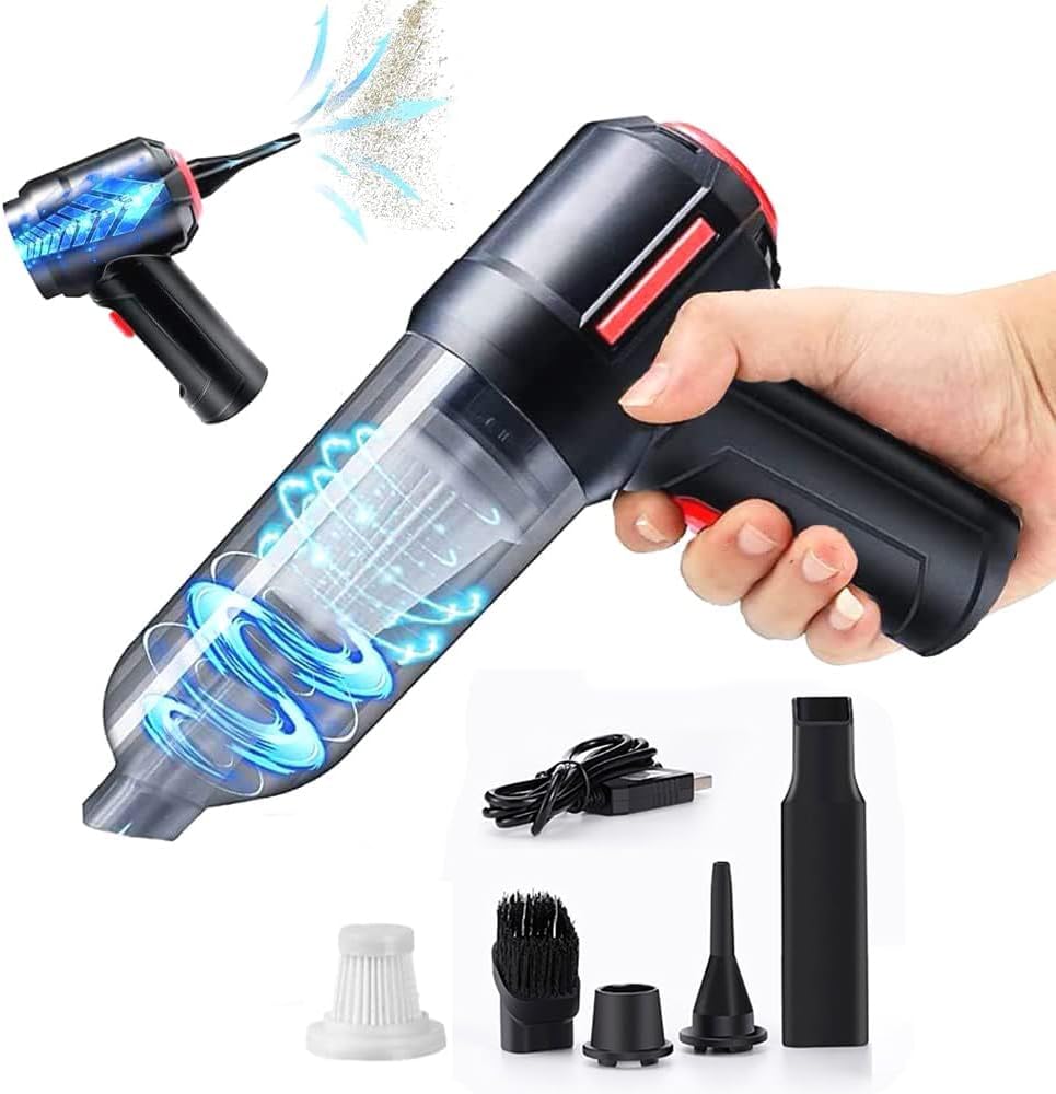 Car Vacuum Cleaner Cordless, Rechargeable Handheld Vacuum&Air Duster ...