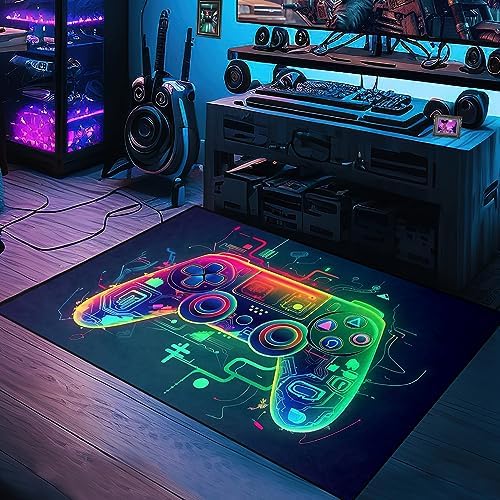 Amazon.com: ERWAAD Gaming Rug for Boys Room - Gamer Rug with Controller ...