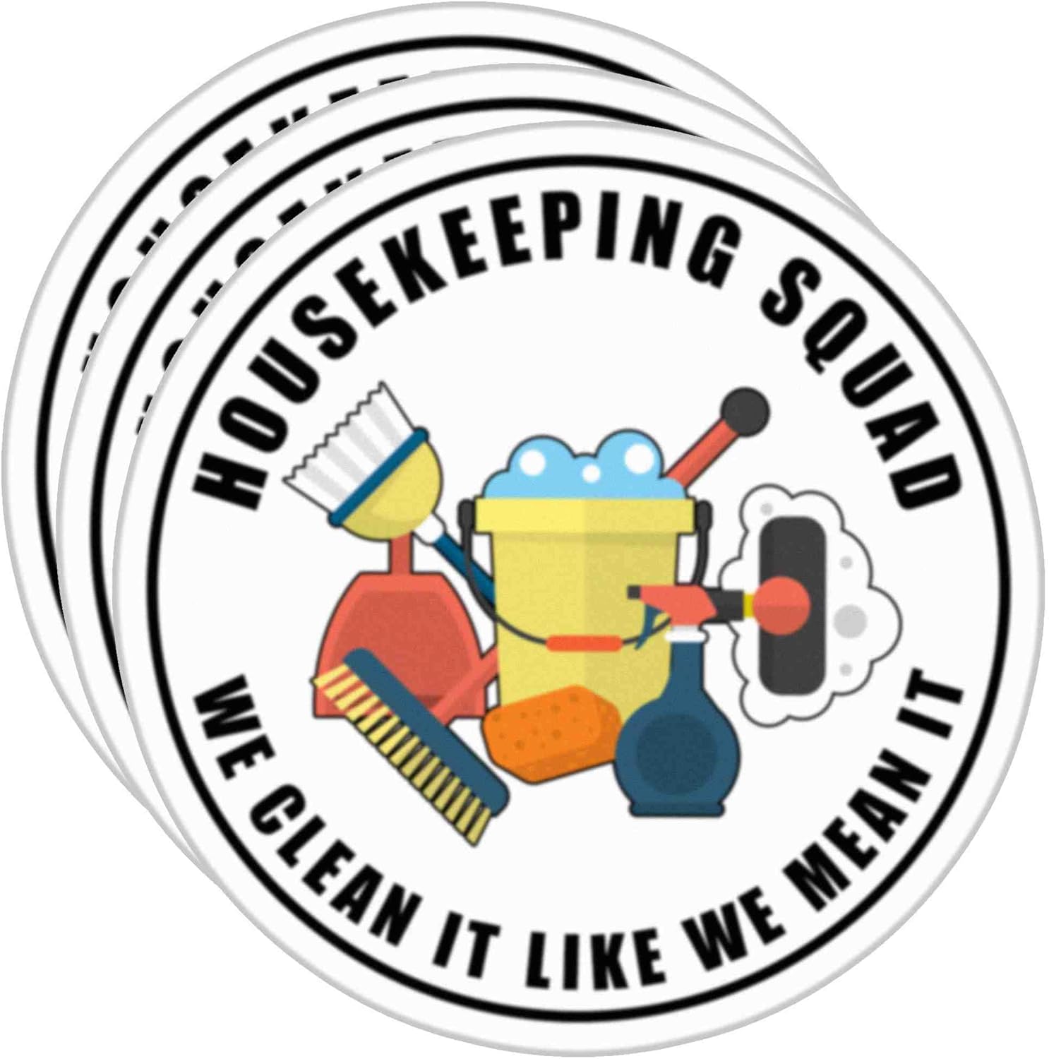Amazon.com: Housekeeper Sticker Pack 3pcs 3x3 Housekeeping Squad We ...