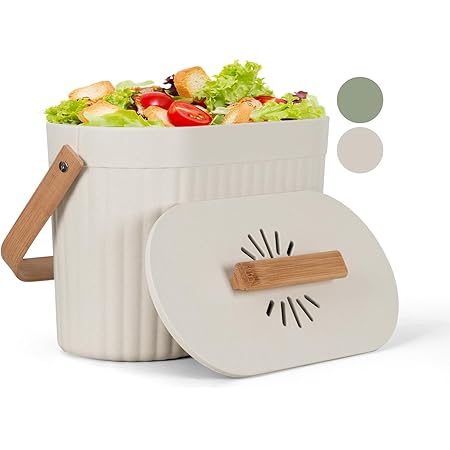 Amazon.com : Odorless Counter Top Compost Bucket with Lid - Yatmung ...