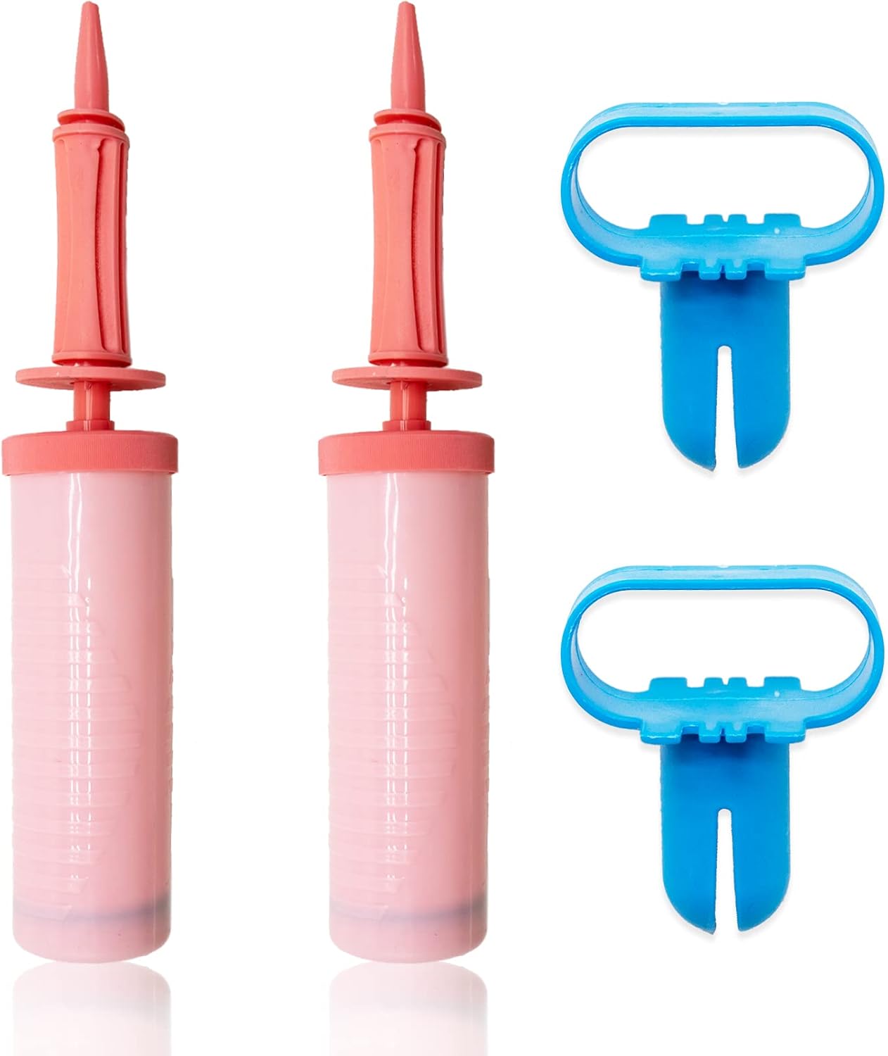 2 Pack Random Color Balloon Hand Manual Inflator Hand Pump With 2Pcs ...