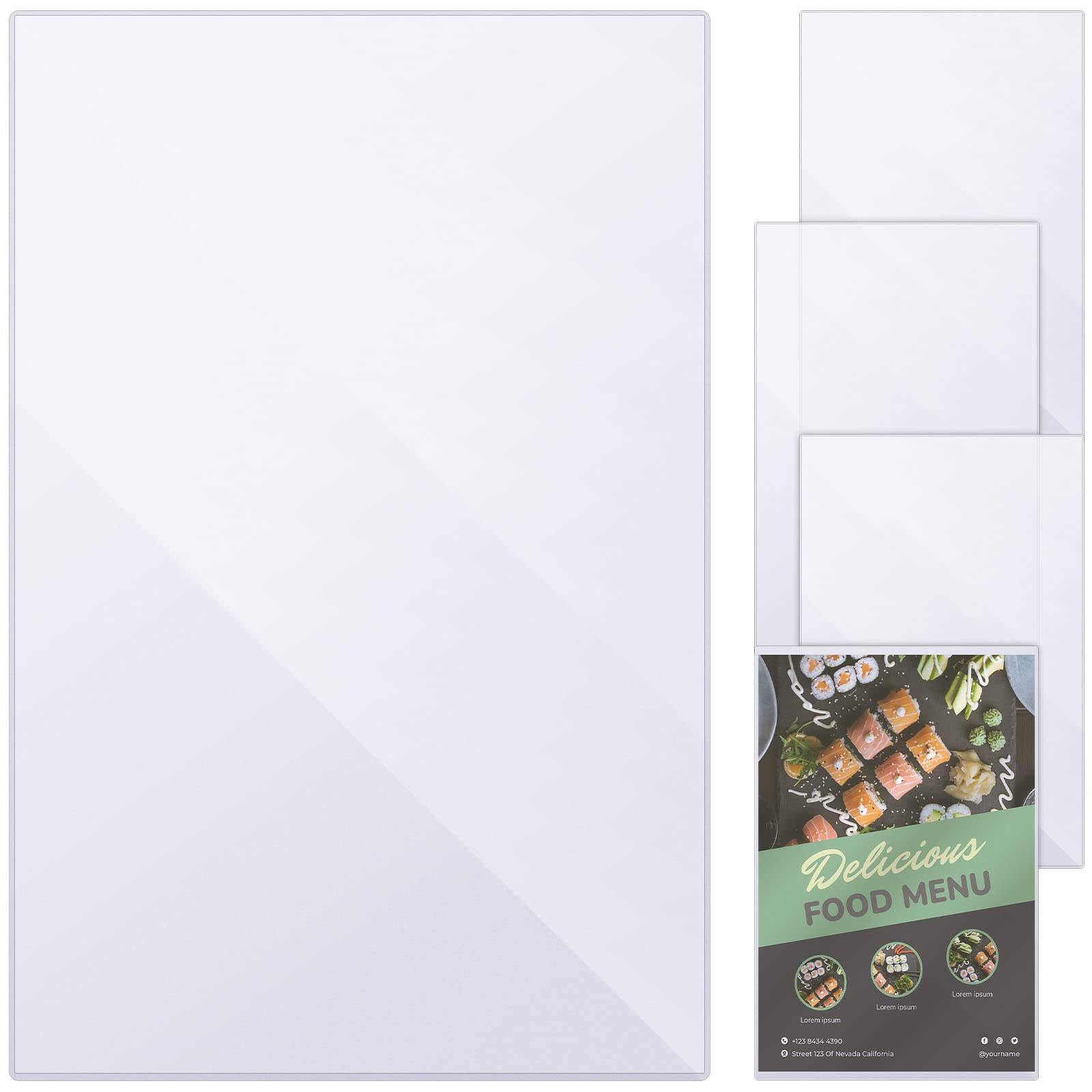 Amazon.com: Henoyso 5 Pcs Poster Protector Sleeve 11x17 Inch Clear ...