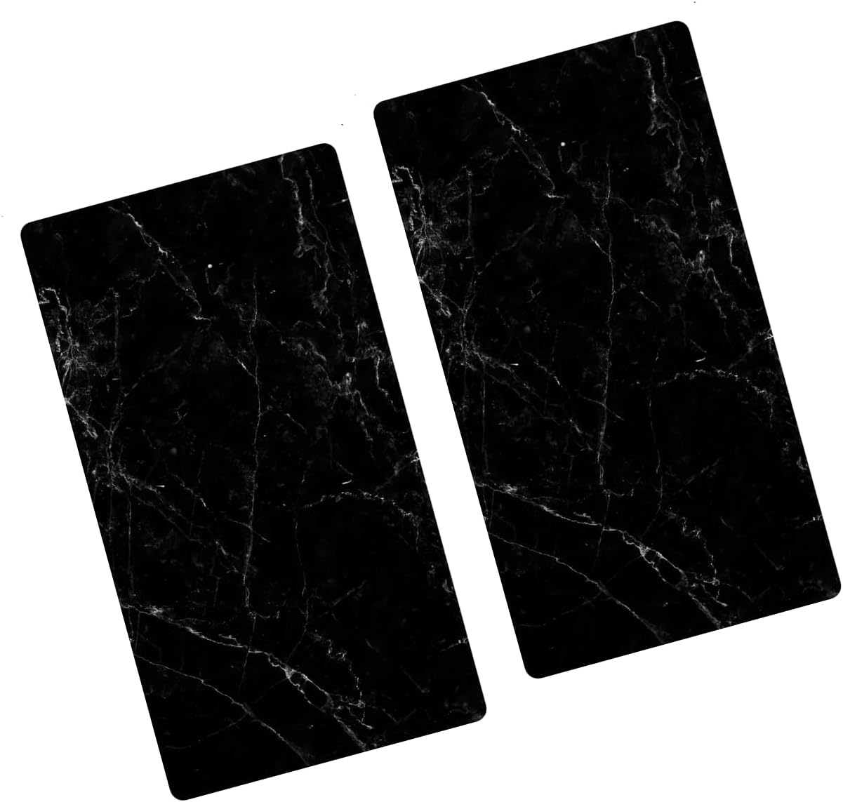 Deenz 30X52Cm Set of 2 Black Marbel Effcts Universal Hob Cover Plate ...