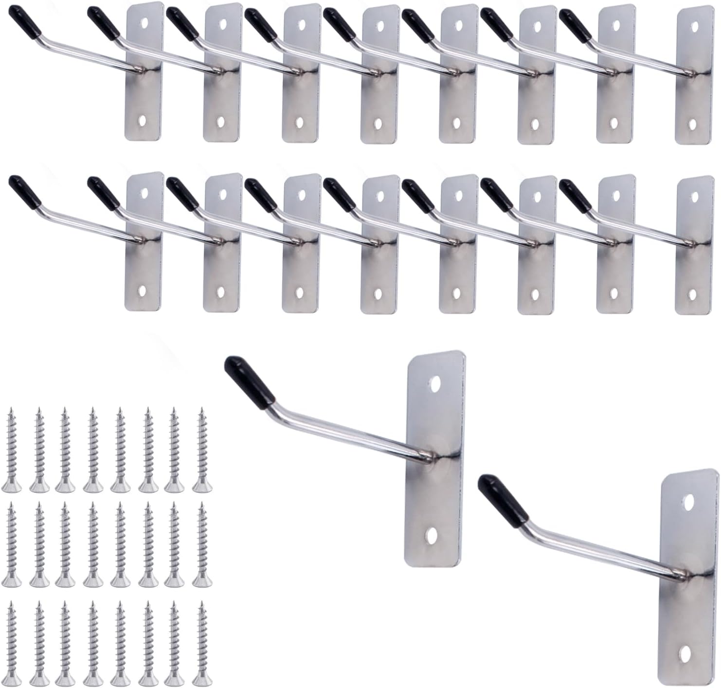 Amazon.com: Cuyacili 20pcs Wall Mounted Hook Home Storage Organizer ...