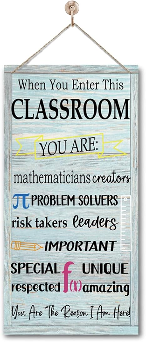 Amazon.com: Motivational Classroom Signs Decor, When You Enter This ...