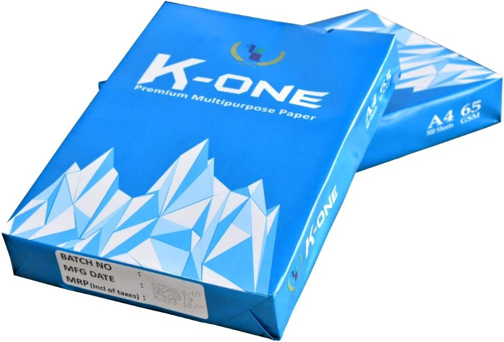 kone. K-One Copier Paper - A4, 65 GSM, 3 Ream ( 1 ream = 500 sheets ...