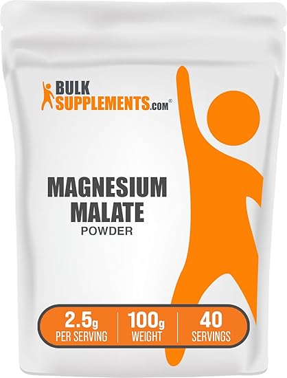 Amazon.com: BulkSupplements.com Magnesium Malate Powder - Magnesium ...