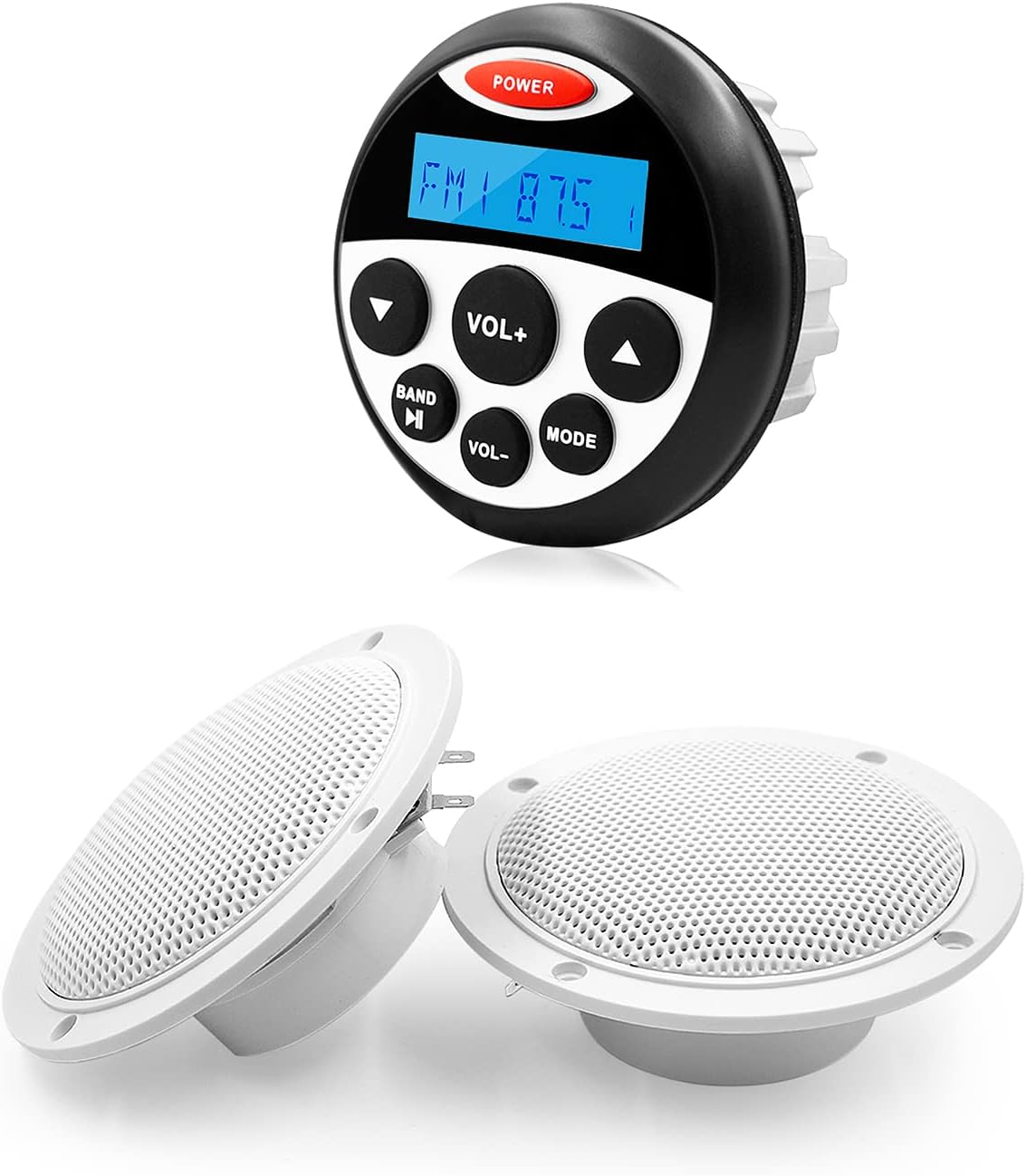 Amazon.com: Clarion GR10BT Marine USB/MP3/WMA Gauge Mount Receiver with ...