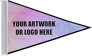 Amazon.com : BannerBuzz Custom Triangle Flag, Polyester Fabric, Multi ...