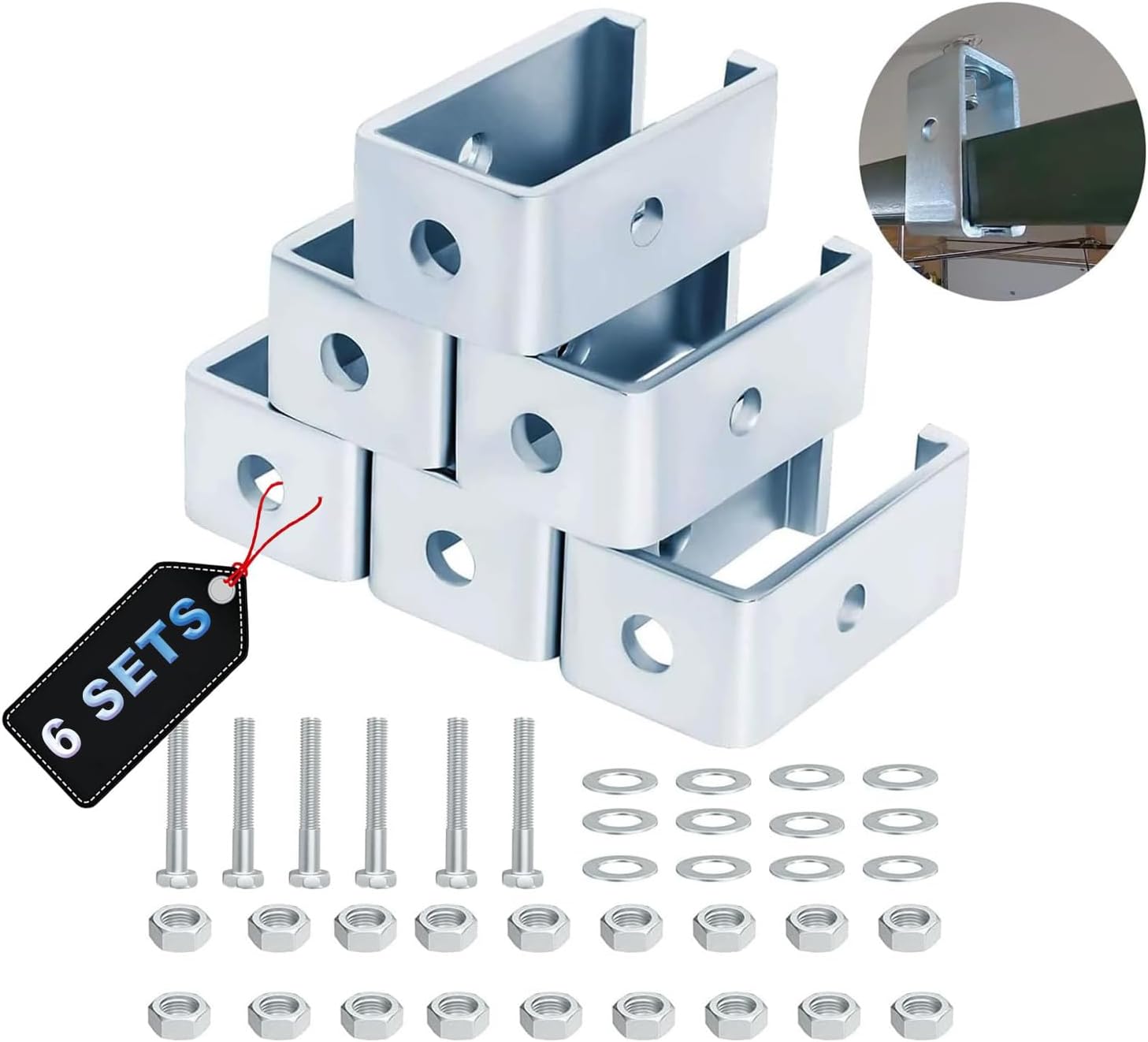 Amazon.com: 6 Pack Heavy-Duty 1-5/8" Strut Channel Trolley Track Hanger ...