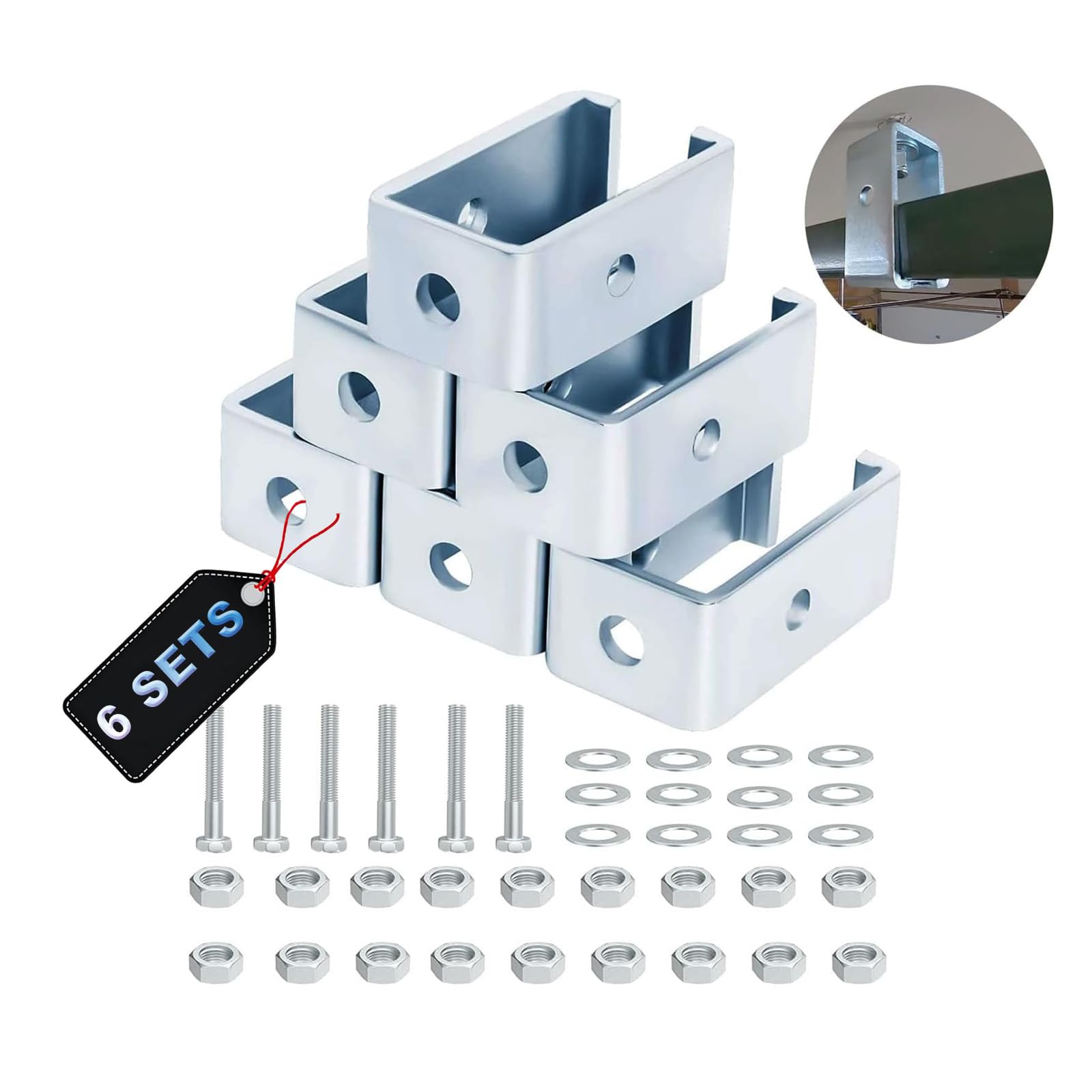 Amazon.com: 6 Pack Heavy-Duty 1-5/8" Strut Channel Trolley Track Hanger ...