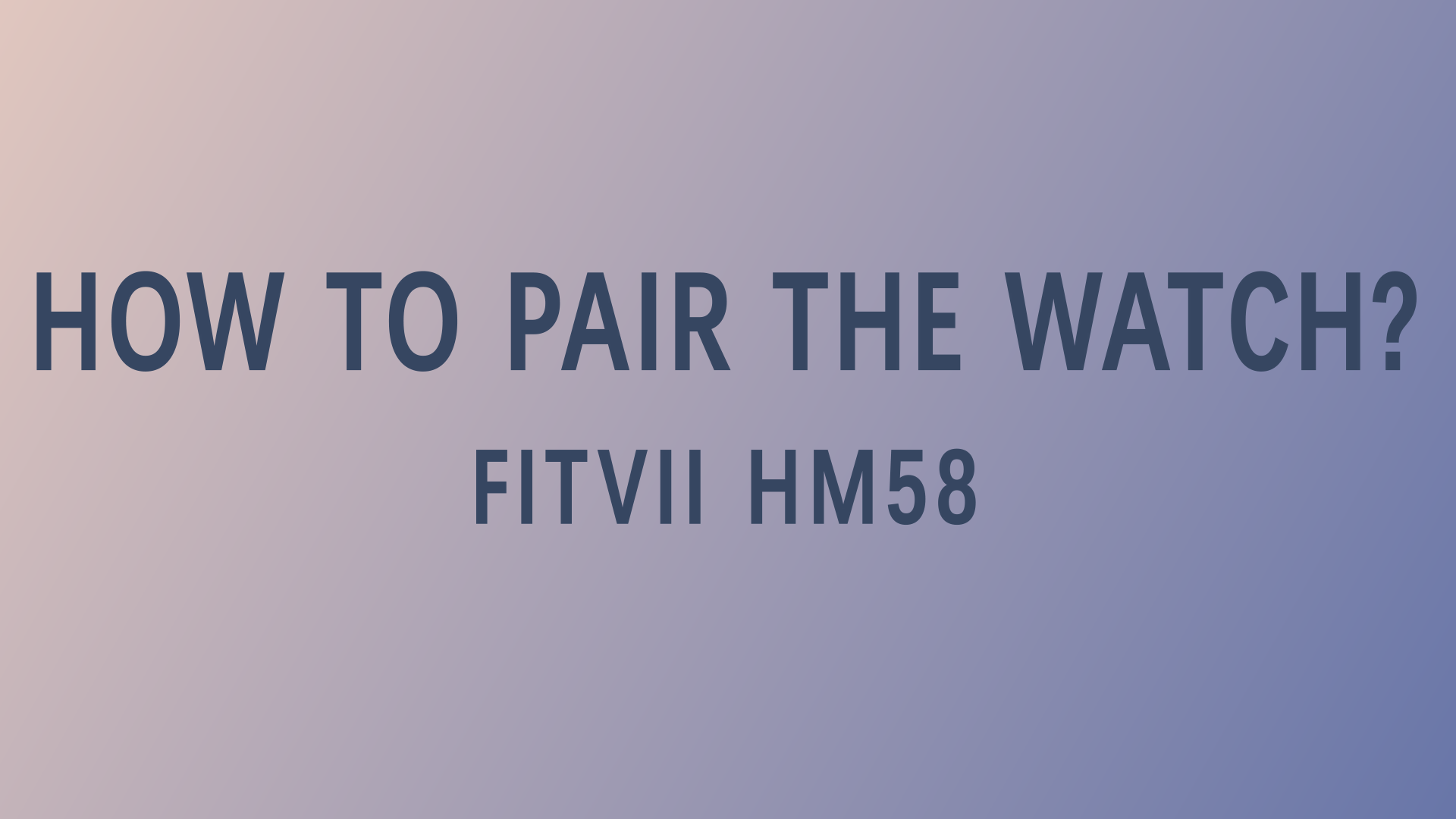 Watch How to pair FITVII HM58 smartwatch on Amazon Live
