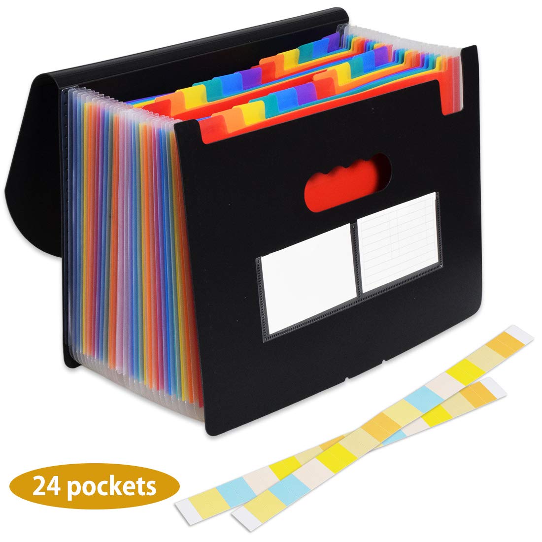 Buy Expanding File Folder 24 Pockets,KXF Portable Expandable Document ...