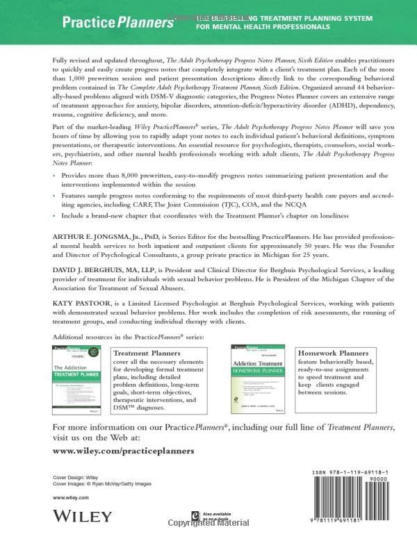 Snapklik.com : The Adult Psychotherapy Progress Notes Planner