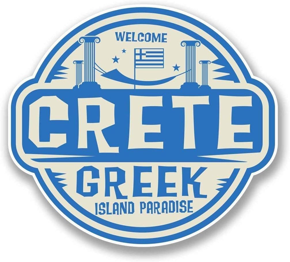 Amazon.com: Crete Greece Vinyl Sticker Decal Laptop Car Bumper Sticker ...