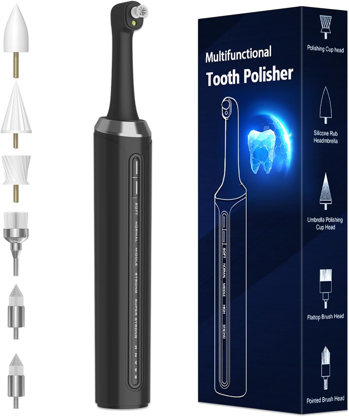 Amazon.com: Pratuor Rechargeable Tooth Polisher Kit for Daily Cleaning ...