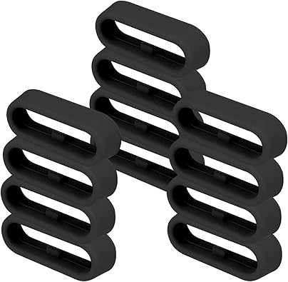 Amazon.com: 12 PCS Watch Band Loops 18/20/22mm Black Silicone Watch ...
