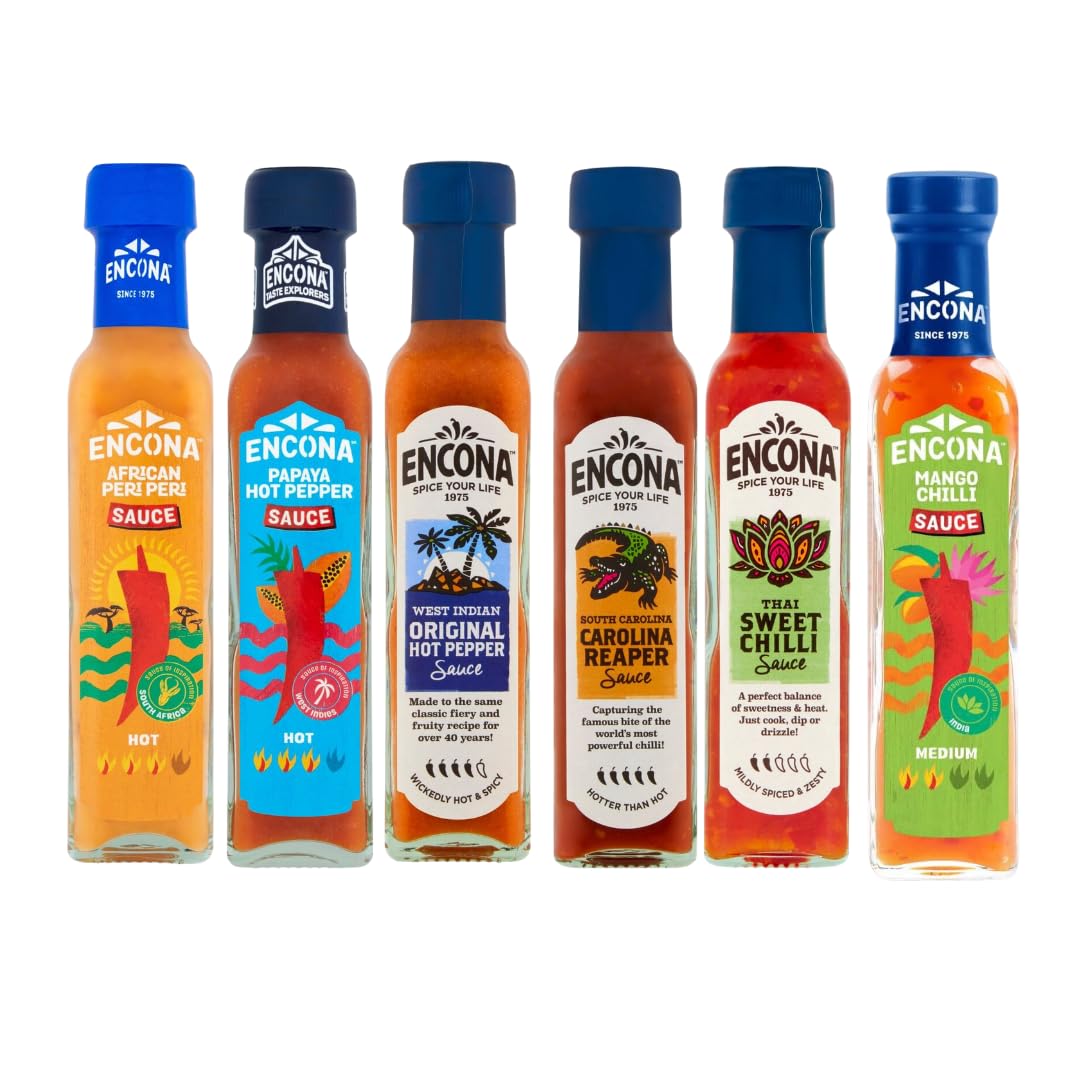Hot Sauce Bundle Containing Encona African Peri Peri, Papaya Hot Pepper ...