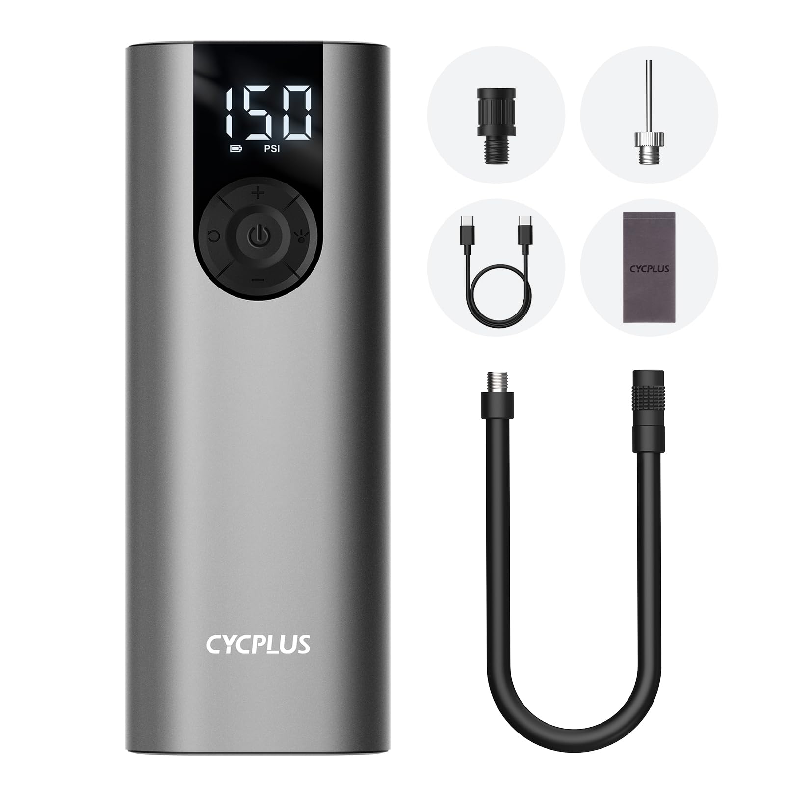 CYCPLUS Tire Inflator Portable Air Compressor, 150 PSI Cordless Air ...