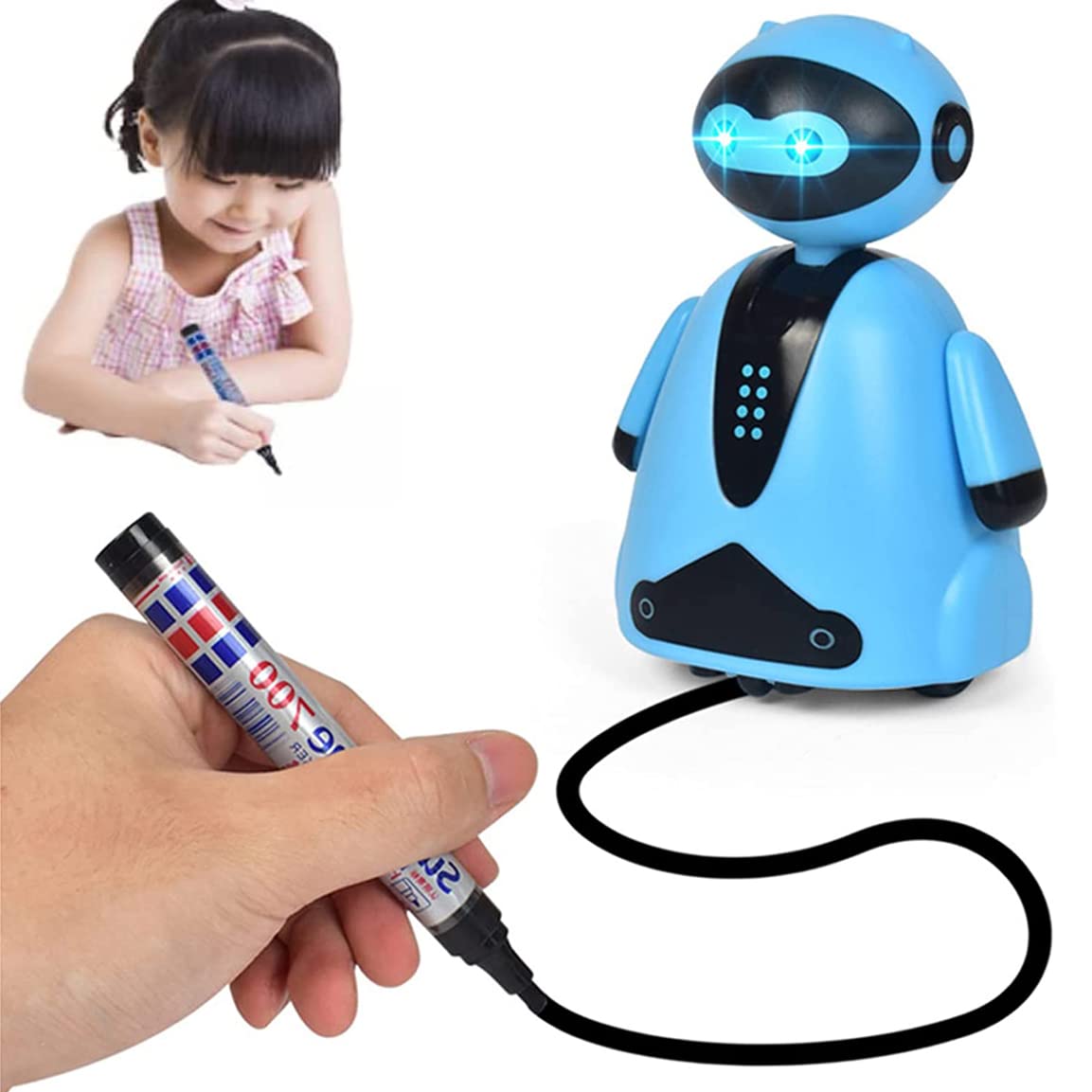 Buy YWSM Smart Pen Tracing Robot,Electric Mini Robots That Follow Black ...