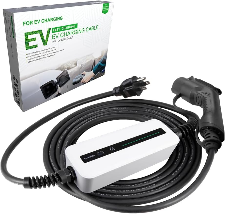 Morec EV Charger Level 1 15A NEMA5-15P 110V Portable EVSE SAE J1772 ...