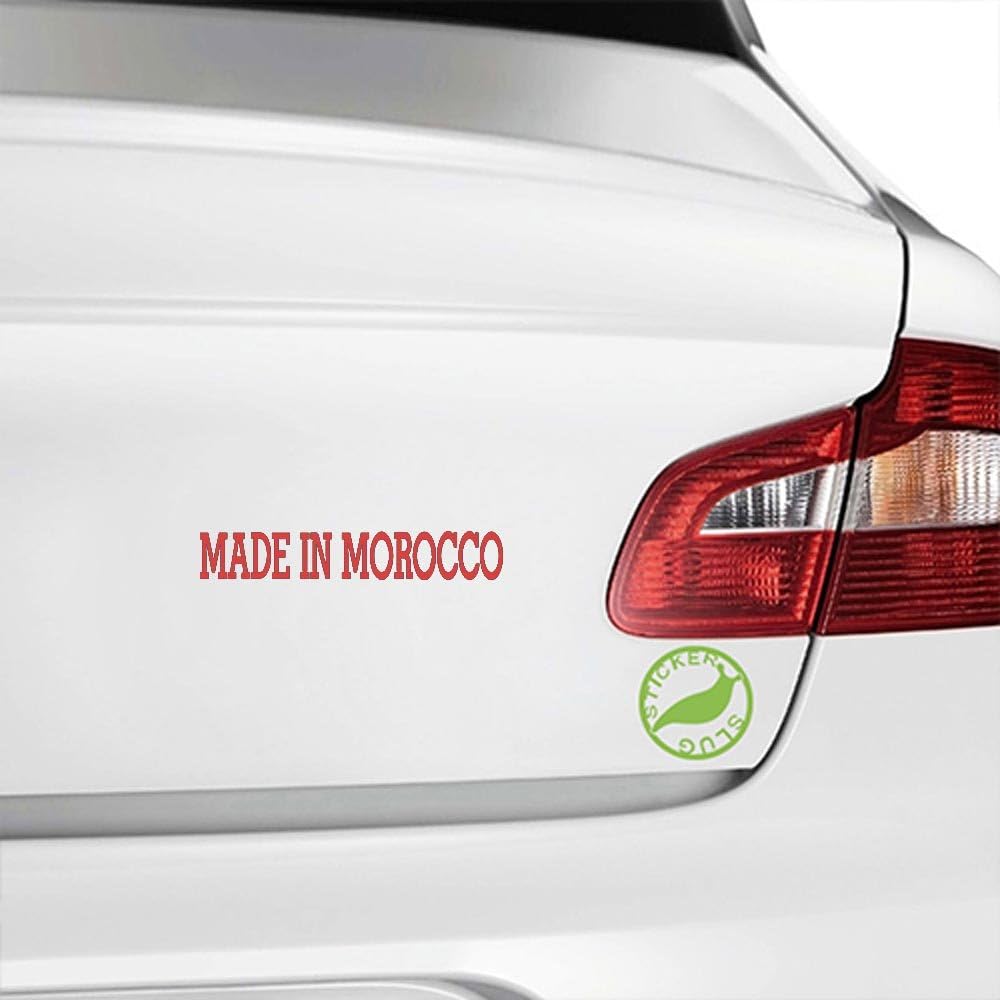 Amazon.com: Made in Morocco Decal Sticker (red, 36 inch) Red : Automotive