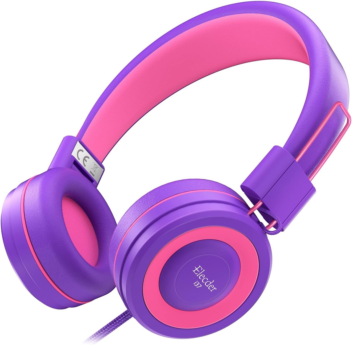 Amazon.com: ELECDER i37 Kids Headphones for School Travel, Wired ...