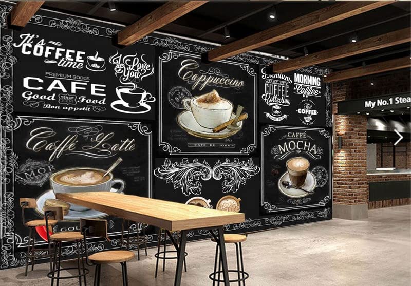 Amazon.com: Custom Size Wall Murals,Hand -Drawn Retro Coffee Restaurant ...