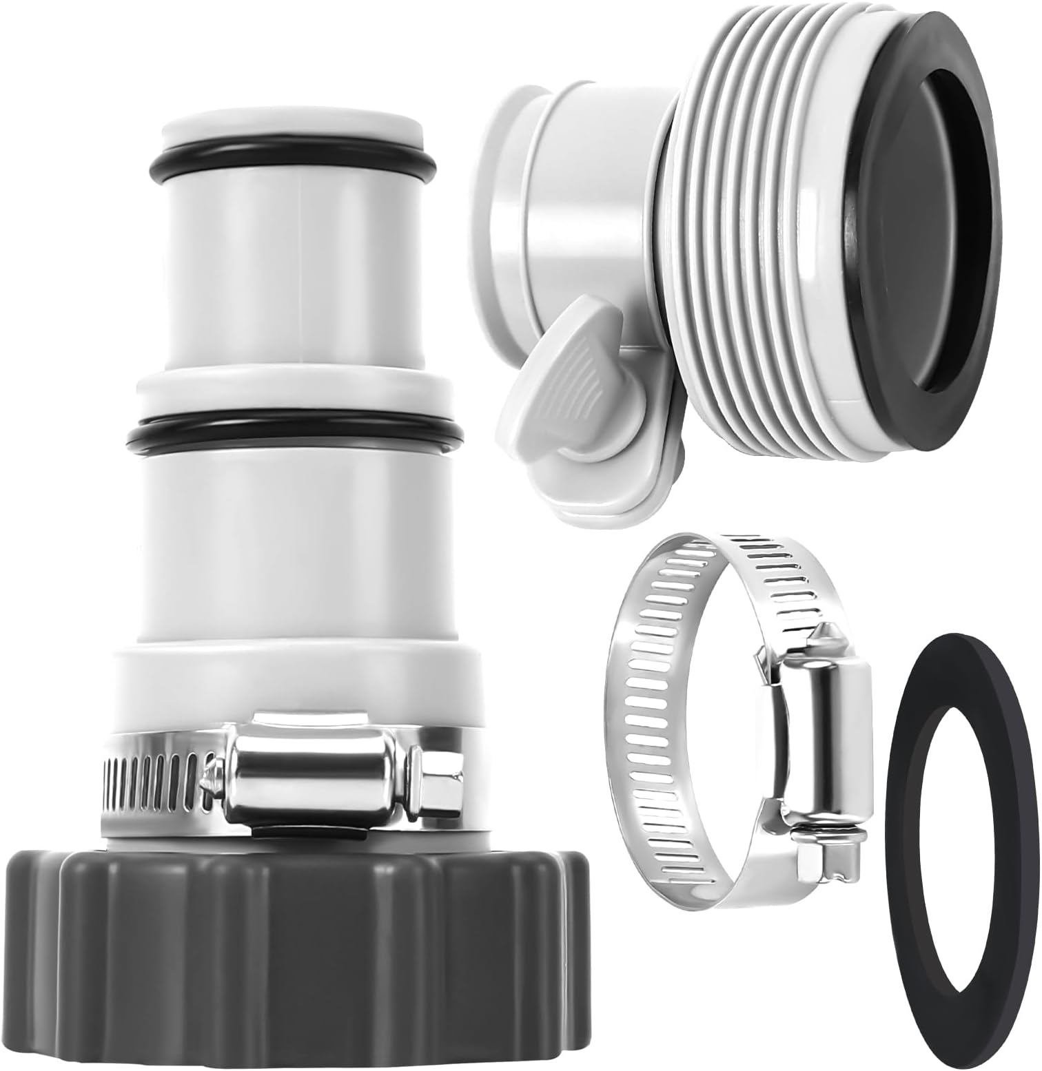 Amazon.com: ADKUN (2PACK) 1-1/4 Inch Pool Filter Pump Hose Connector ...