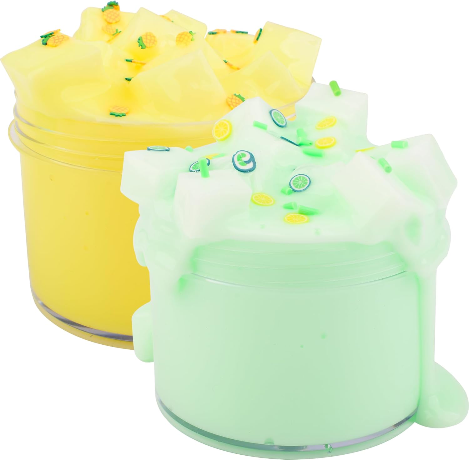 Amazon.com: 2 Packs Jelly Cube Milk Slime Kit,Non Sticky,Super Soft ...